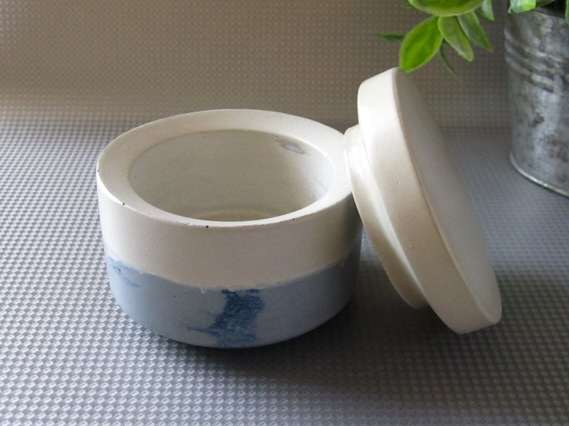 Large & Hefty Salt Cellar With Lid / Salt Container / Salt Box / Salt ...