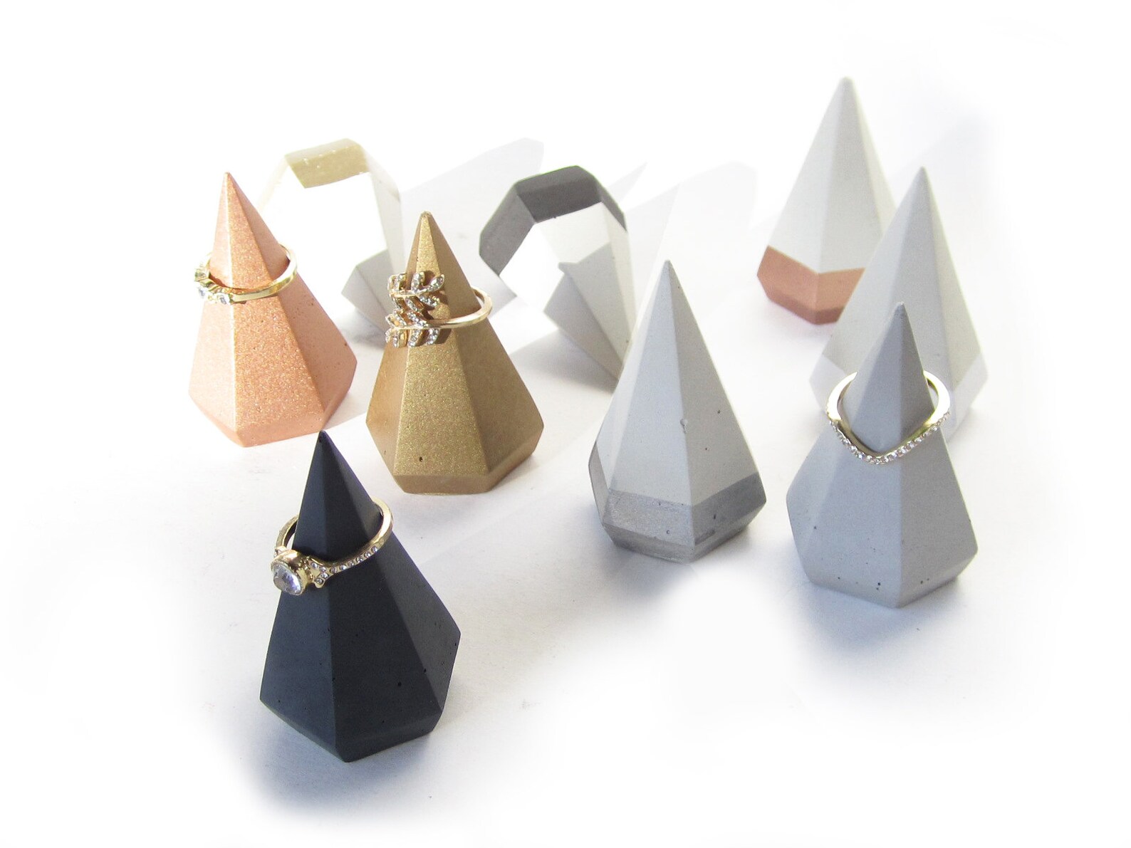 Concrete Ring Cone Ring Holder Geometric Ring Cone Ring - Etsy