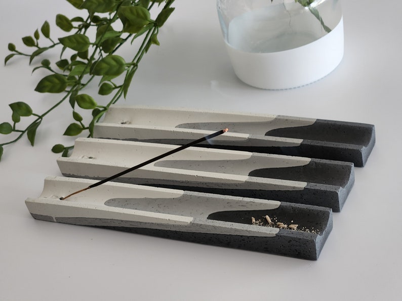 Incense Holder, Long Incense Burner, Concrete Incense Holder, Modern ...