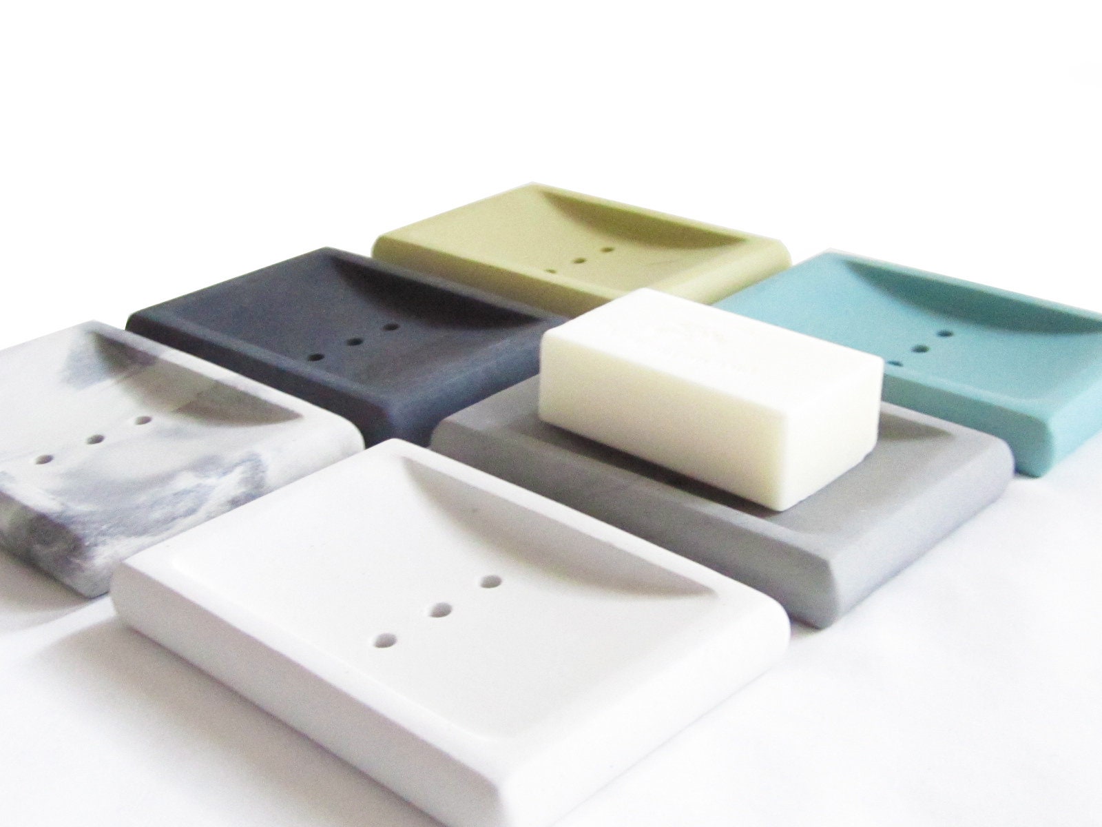 Concrete Soap Dish Draining Soap Holder Cement Modern Soap | Etsy