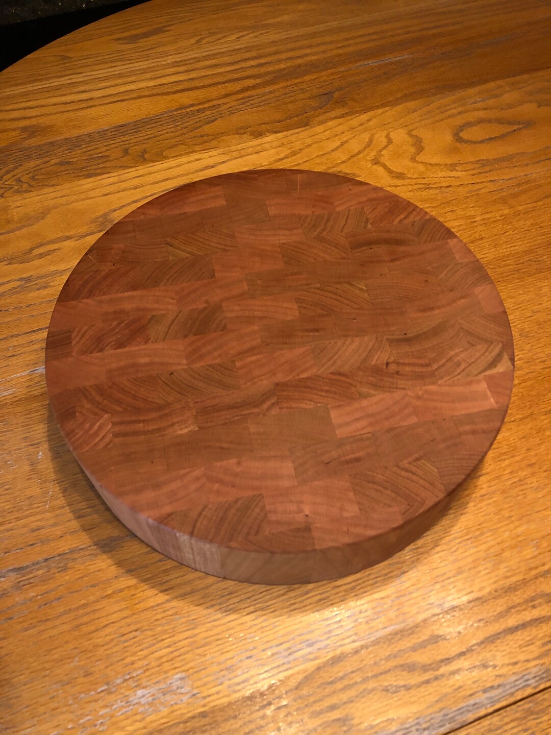 Thick Round Cherry End Grain Cutting Board - Etsy