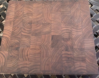 Thick Walnut End Grain Cutting Board/chopping Block. 18x18x3 - Etsy