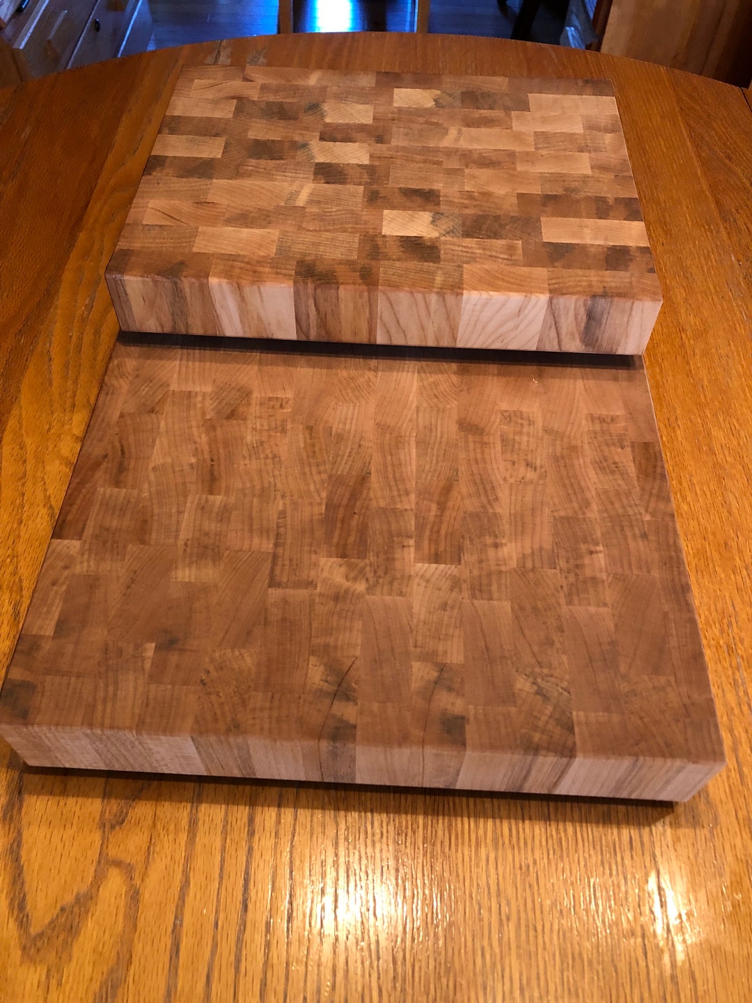 Maple End Grain Cutting Board Set - Etsy