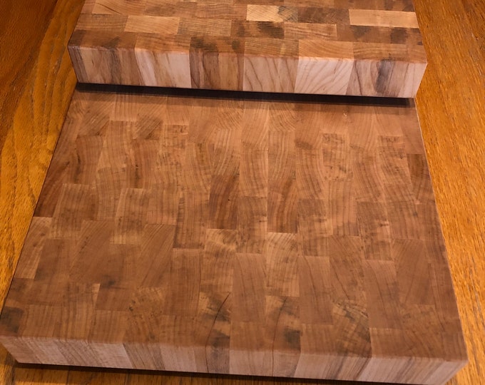 Maple End Grain Cutting Board Set - Etsy