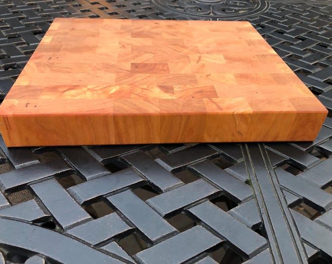 Cherry End Grain Cutting Board - Etsy
