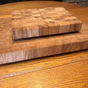 Maple End Grain Cutting Board Set - Etsy