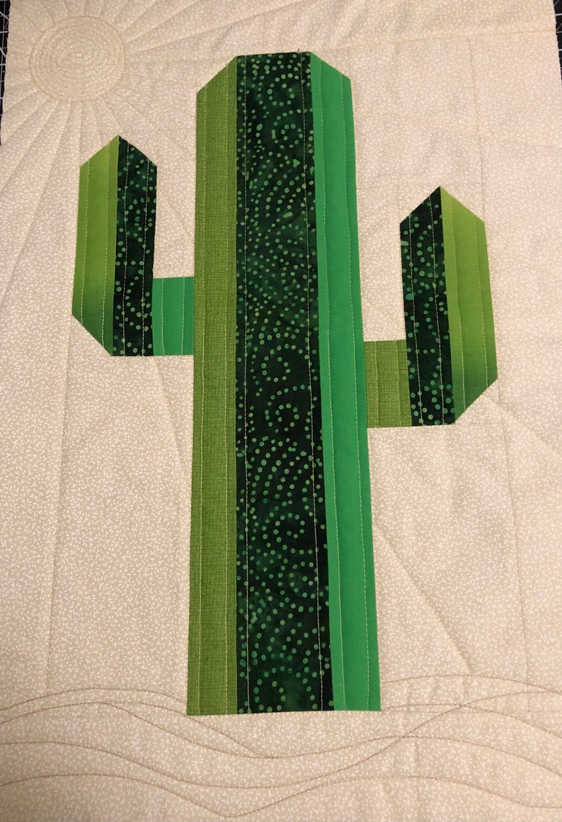 Sunny Saguaro Block - Etsy