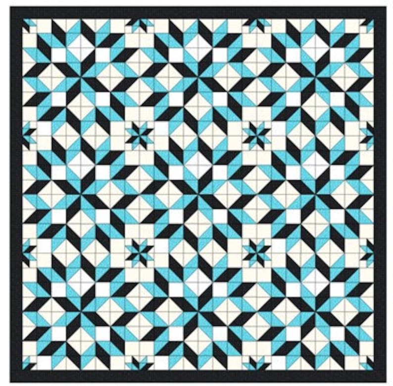 Carpenter Star-in-star Queen Quilt Pattern - Etsy