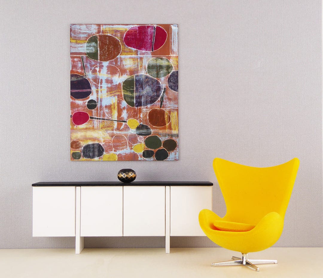 Abstract Mini Art Prints, Abstract Mini Painting, Modern Miniatures ...