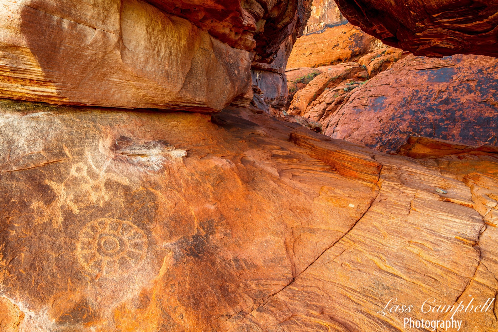 Atlatl Rock, Petroglyphs, Valley of Fire State Park, Nevada, Las Vegas ...