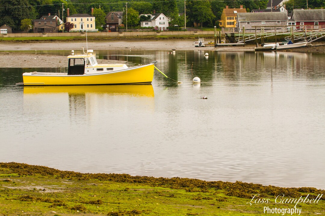 Yellow Tugboat, New Hampshire, Portsmouth, Nautical - Etsy