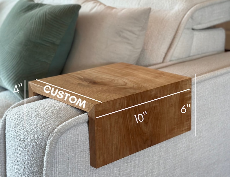 Handmade Wood Sofa Arm Table - Couch Tray / Custom Size / Custom Home ...