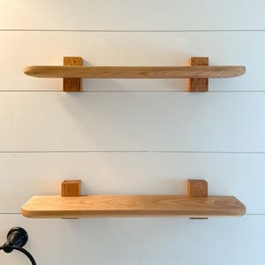 Handmade Floating Shelf / Rounded Edge Wooden Shelf / Hardwood Home ...