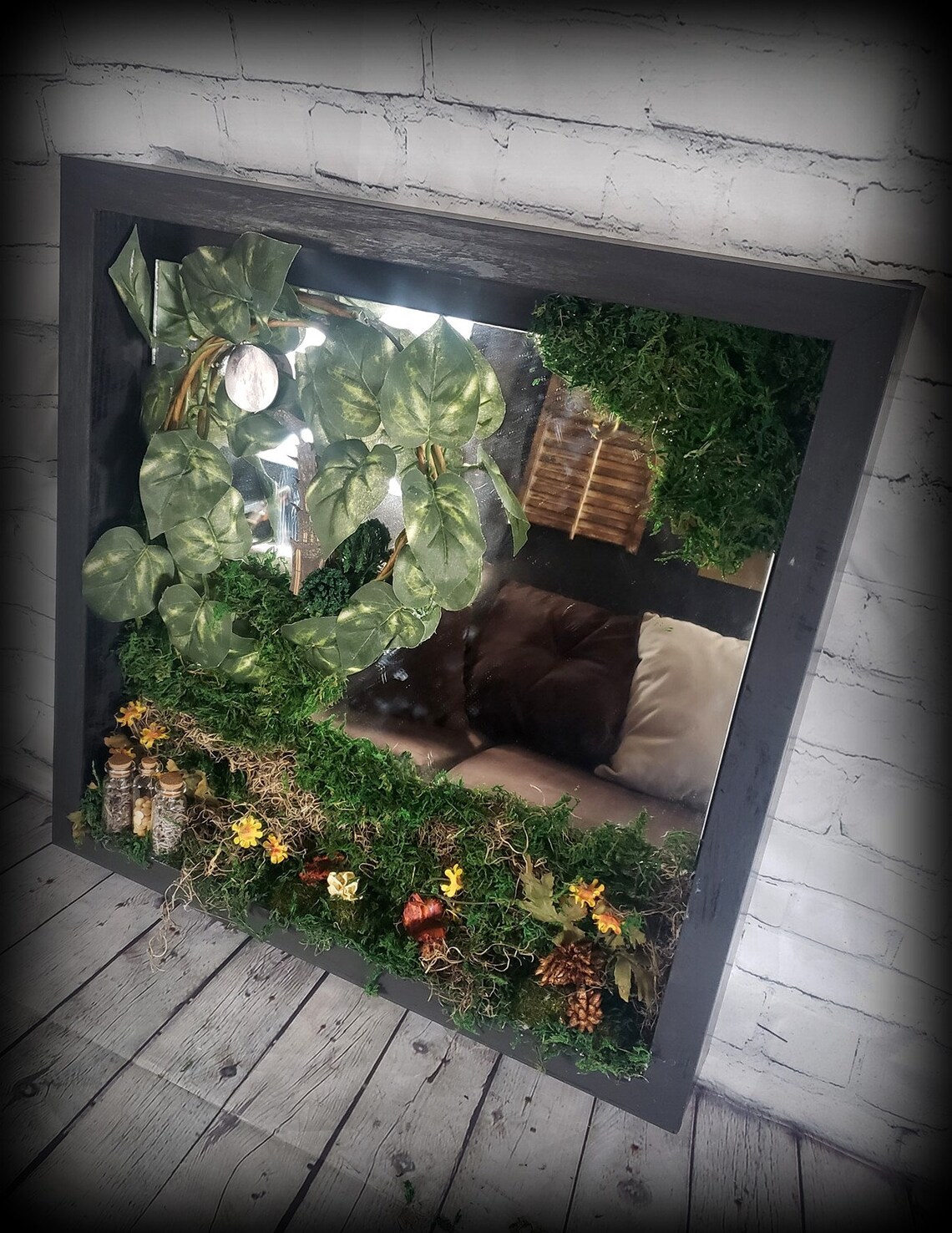 Mirror Shadow Box Cottage Green Potions Forest Cottage House Realistic ...