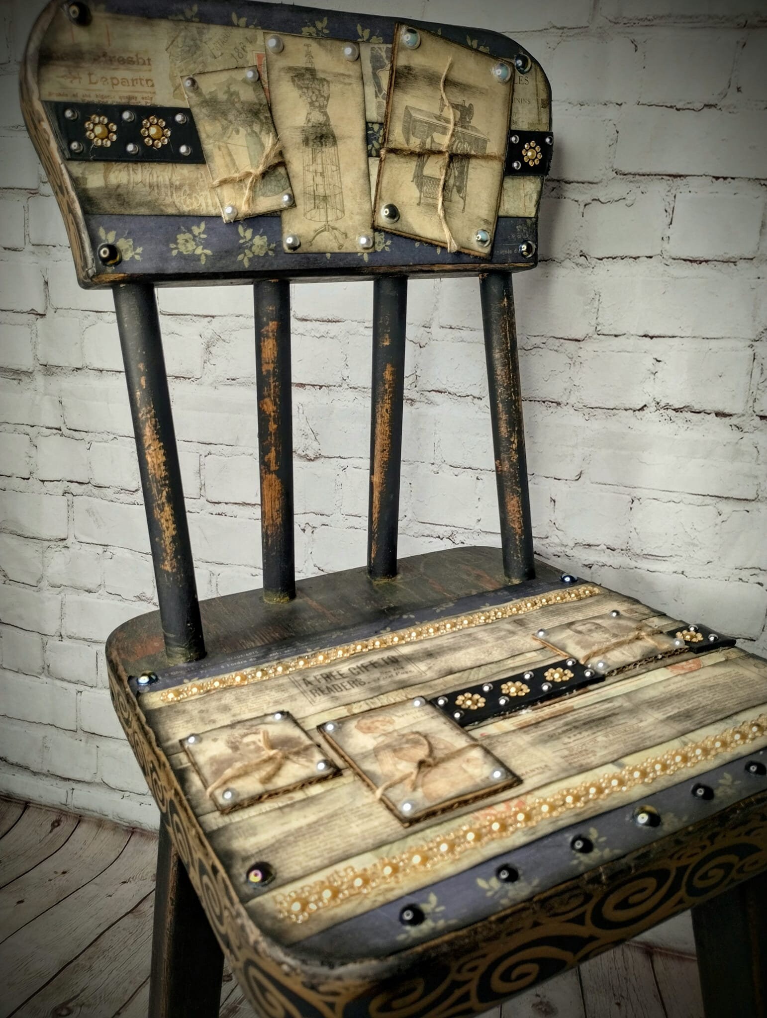 Ladder Back Vintage Upright Chair Chile Restored Theodosia 19th Century ...