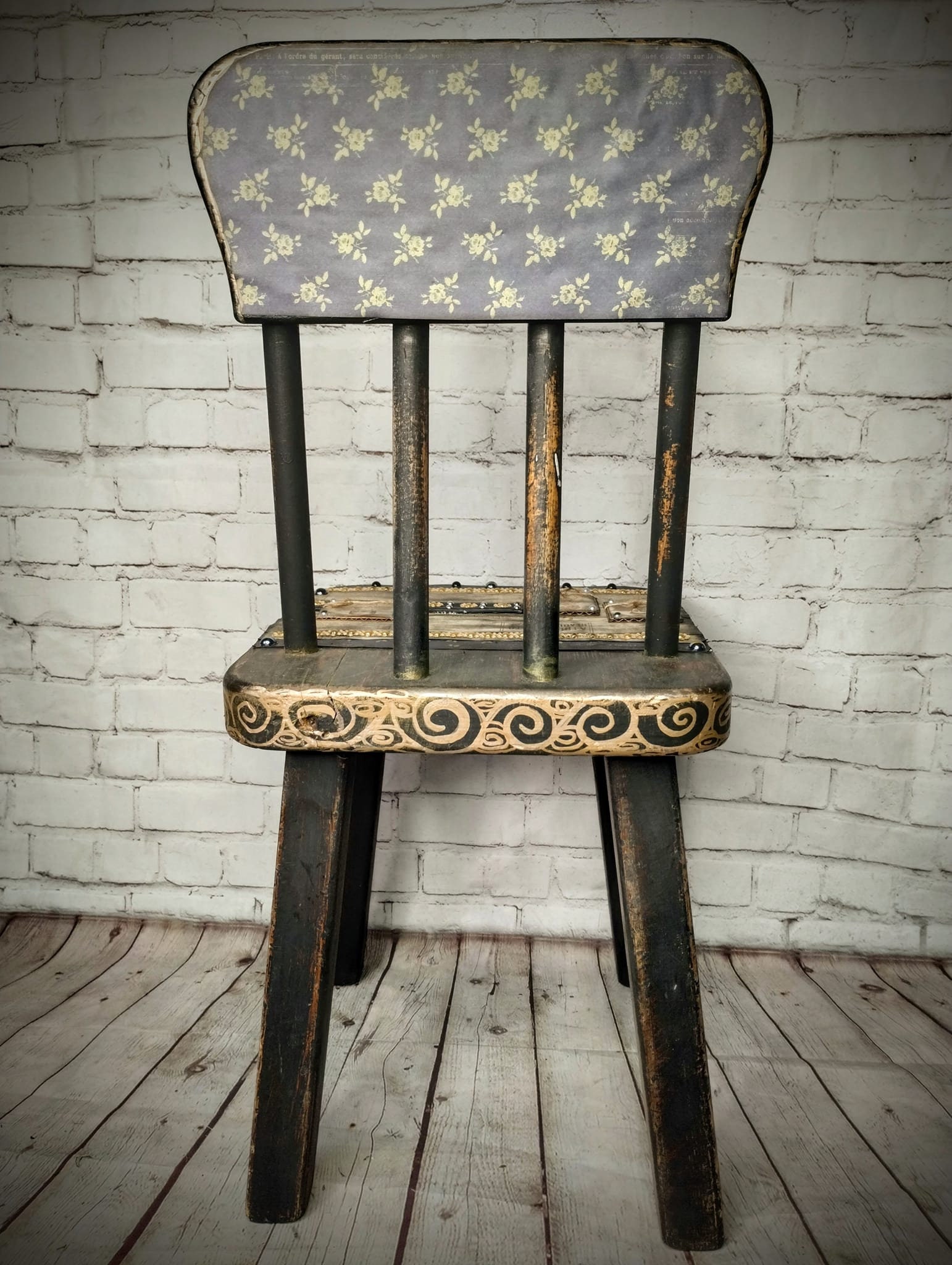 Ladder Back Vintage Upright Chair Chile Restored Theodosia 19th Century ...