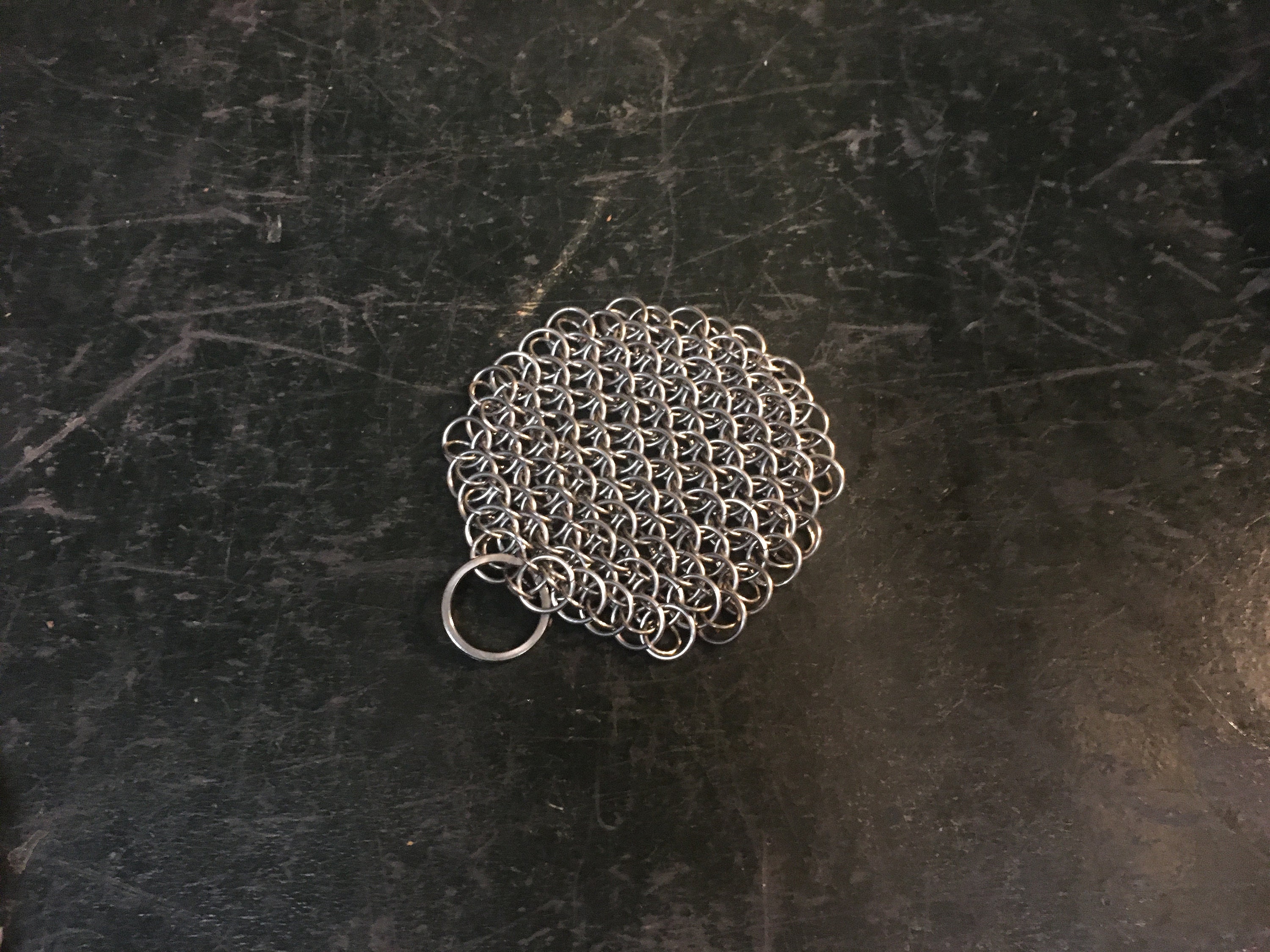 Dragonscale Chainmail Pot Scrubber, Stainless Steel Cast Iron Cleaner ...