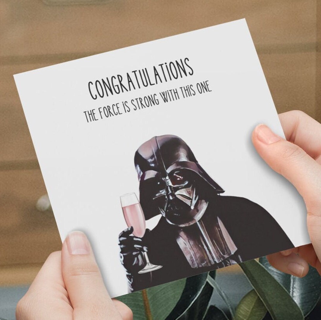 Darth Vader Star Wars Card Congratulations Boyfriend Husband Wife ...