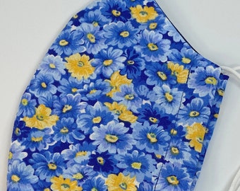 Blue and Yellow Mask | Etsy