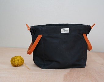 Leather Knitting Bag | Etsy