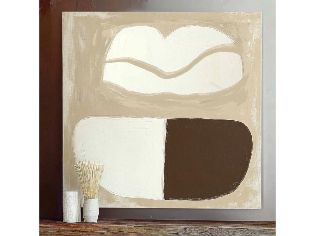 10ft Huge Handmade Earth Mud Brown Tan | Textured Mid-century Modern ...