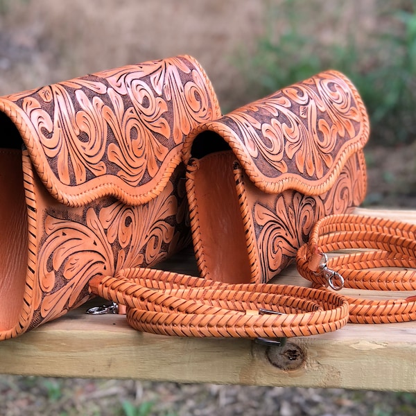 Tooled Leather Purse - Etsy