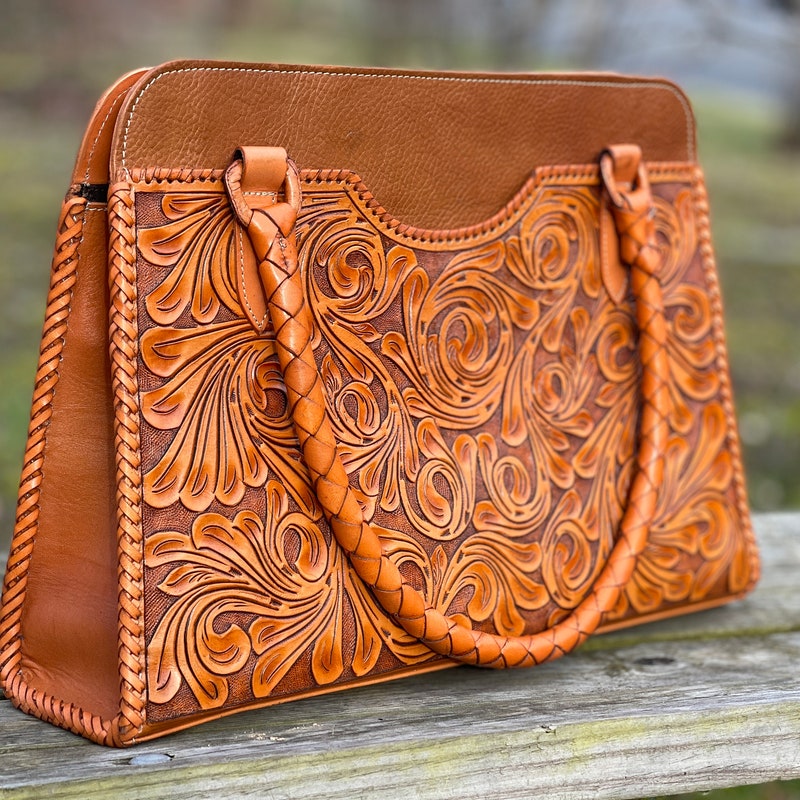 Tooled Leather Bag - Etsy