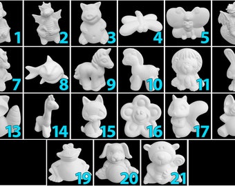 Ceramic Animals to Paint - Etsy