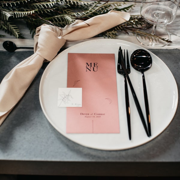 Wedding Menu Cardstock - Etsy