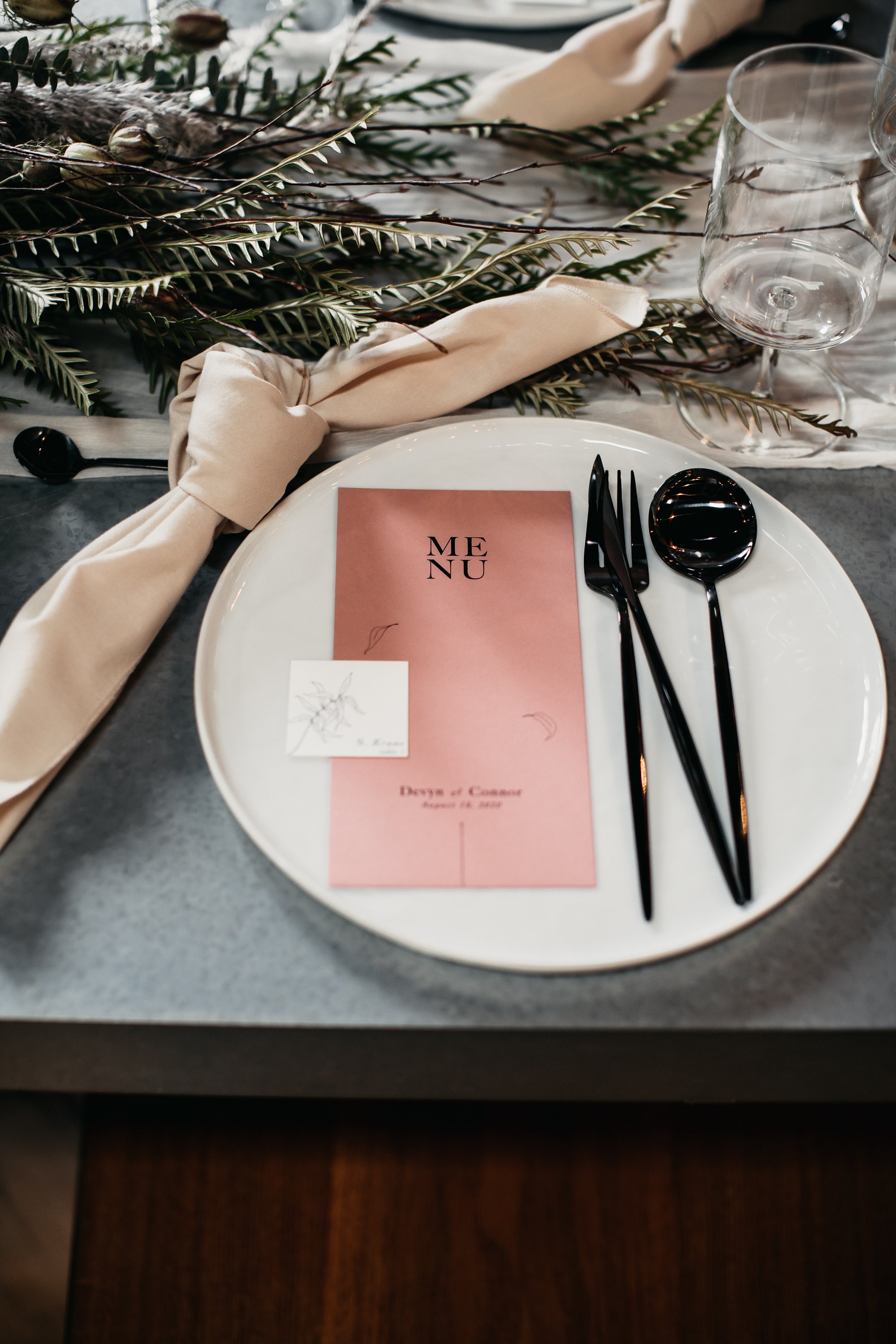 Digitally Printed Wedding Menu on Cardstock Custom Design - Etsy