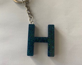 Letter H Keychain - Etsy