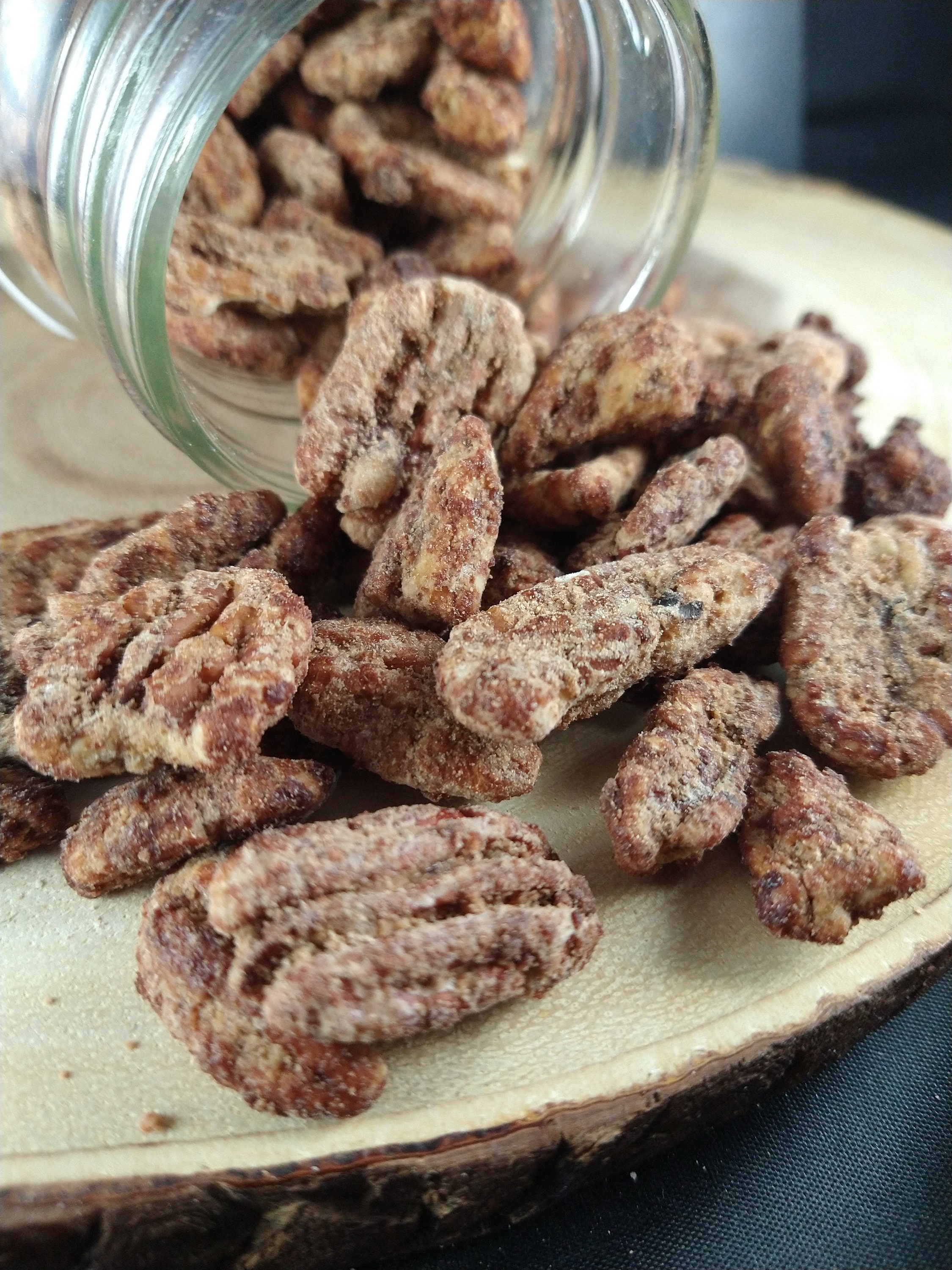 12oz Candied Pecans Sugar Snacks Flavored Nuts Candy Fresh Homemade ...