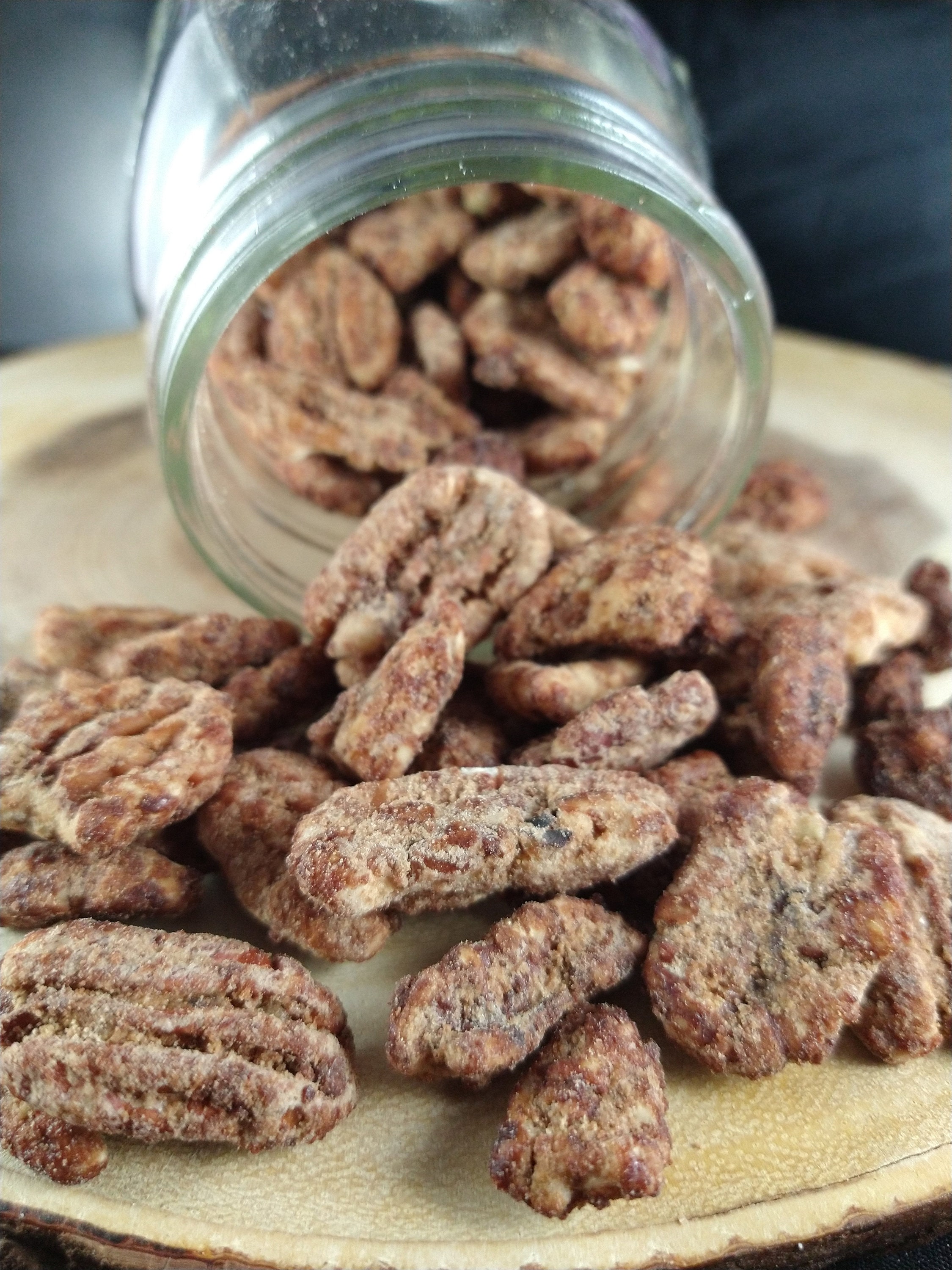 12oz Candied Pecans Sugar Snacks Flavored Nuts Candy Fresh Homemade ...