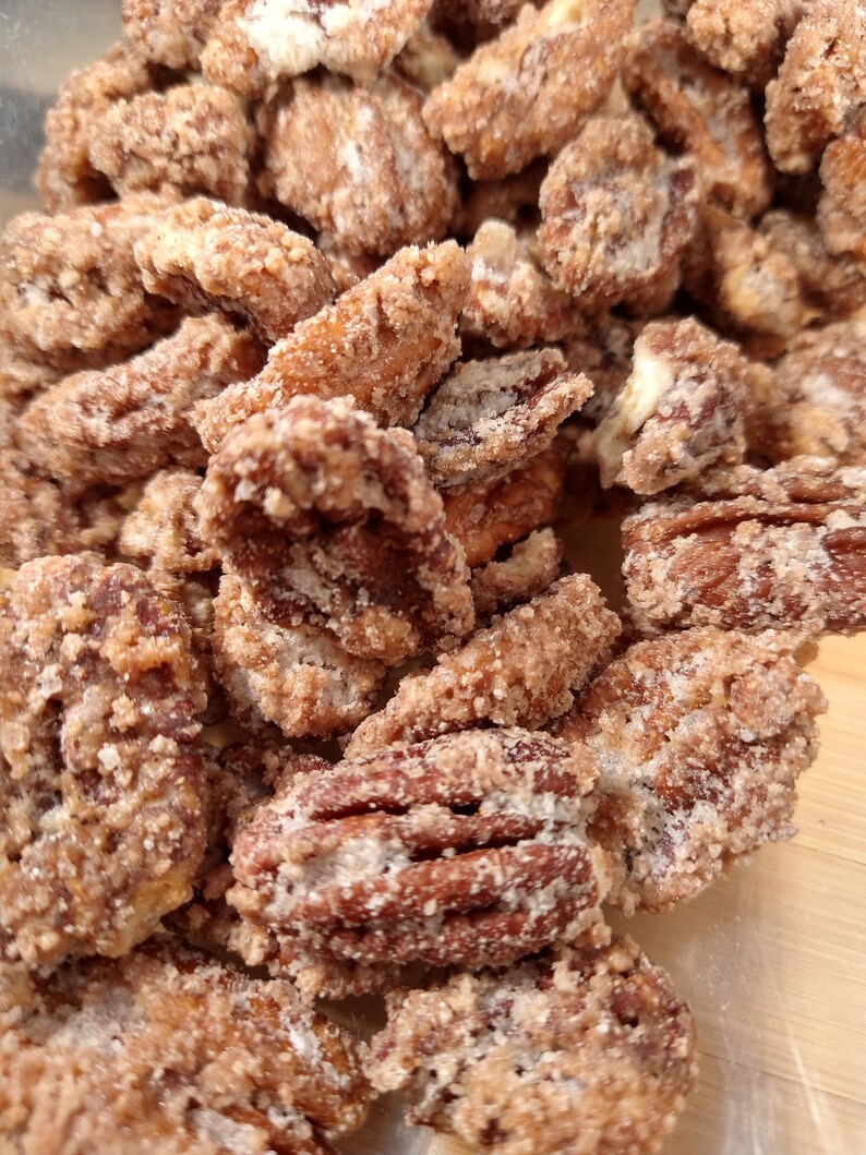 12oz Candied Pecans Sugar Snacks Flavored Nuts Candy Fresh Homemade ...