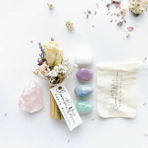 Grief Loss Mourning Crystal Candle Gift Set Etsy