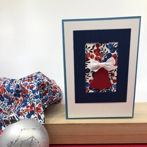 Liberty of London Fabric Christmas Card, Handmade Greeting Card ...