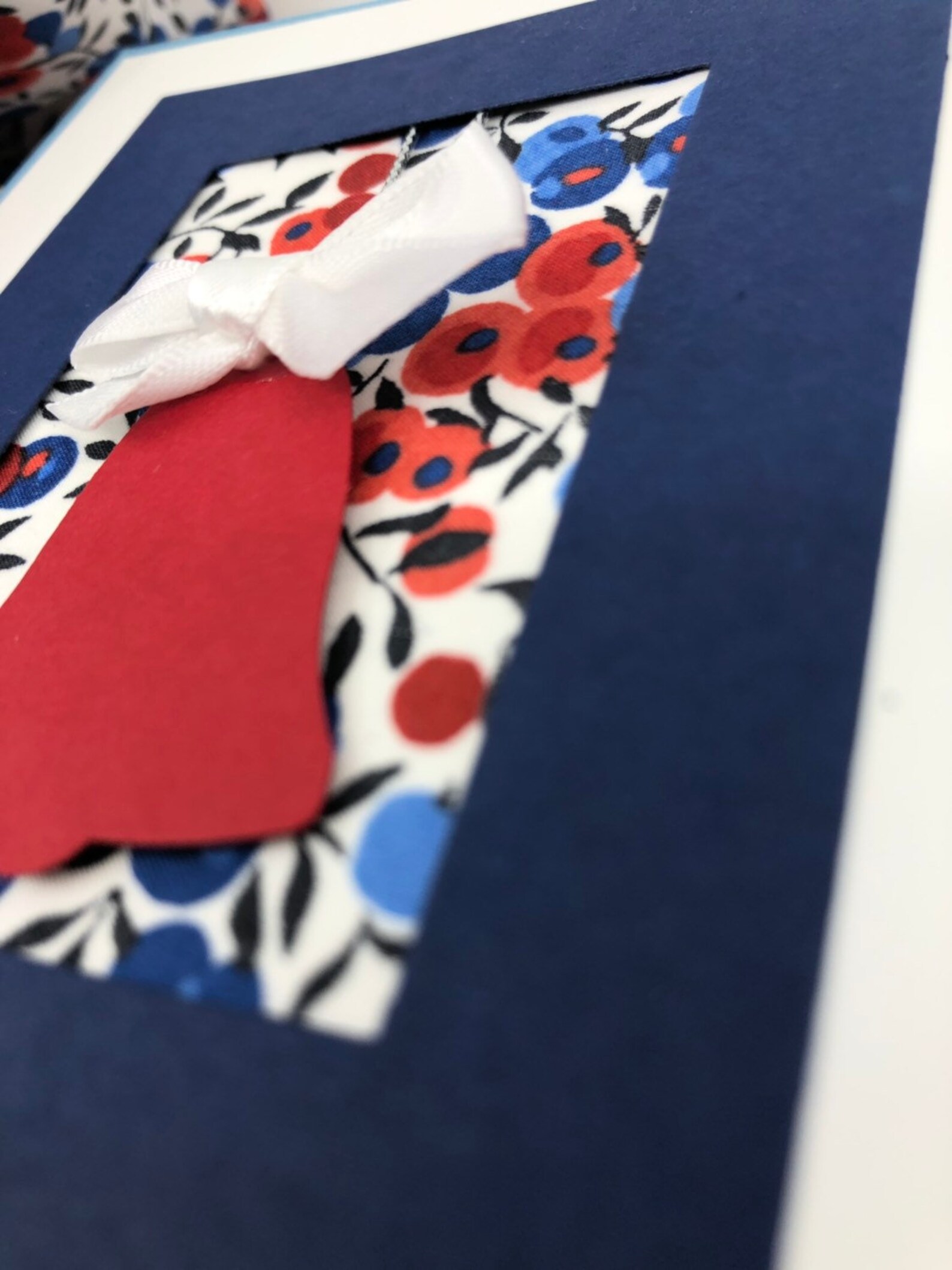 Liberty of London Fabric Christmas Card, Handmade Greeting Card ...