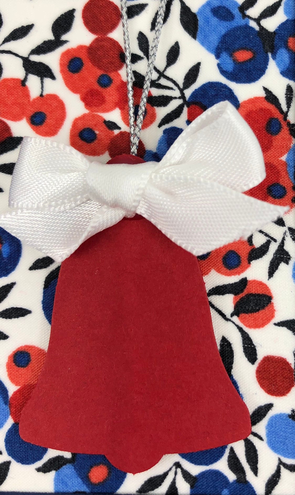 Liberty of London Fabric Christmas Card, Handmade Greeting Card ...