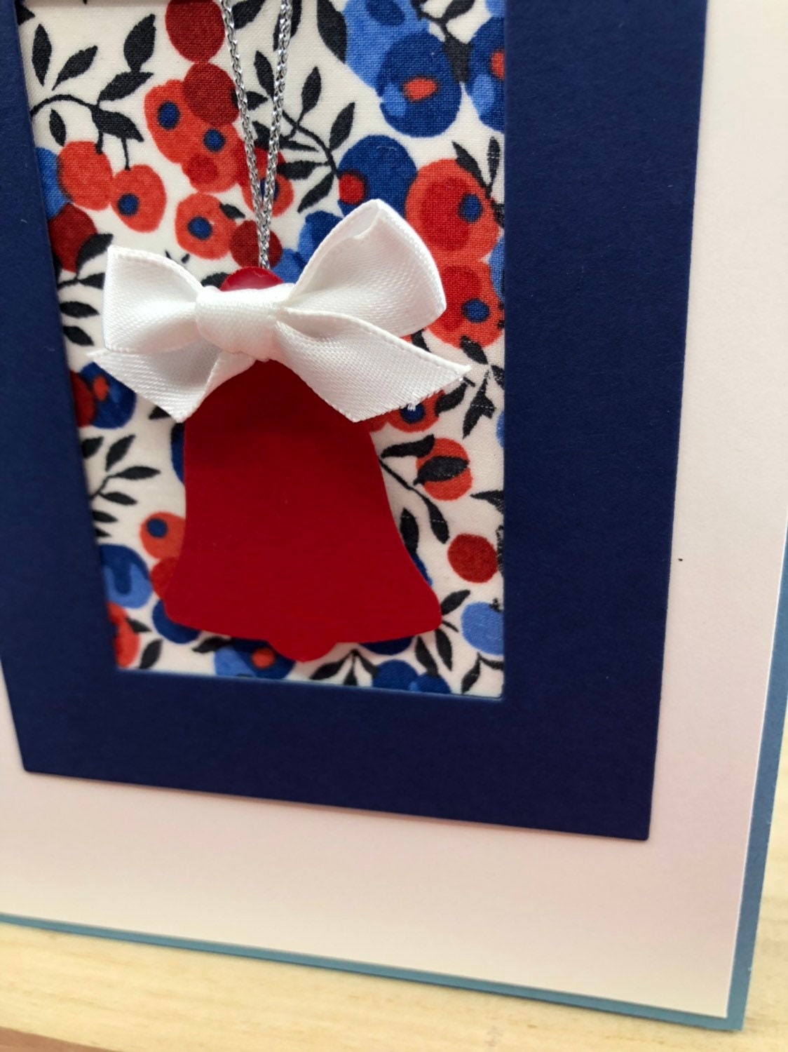 Liberty of London Fabric Christmas Card, Handmade Greeting Card ...