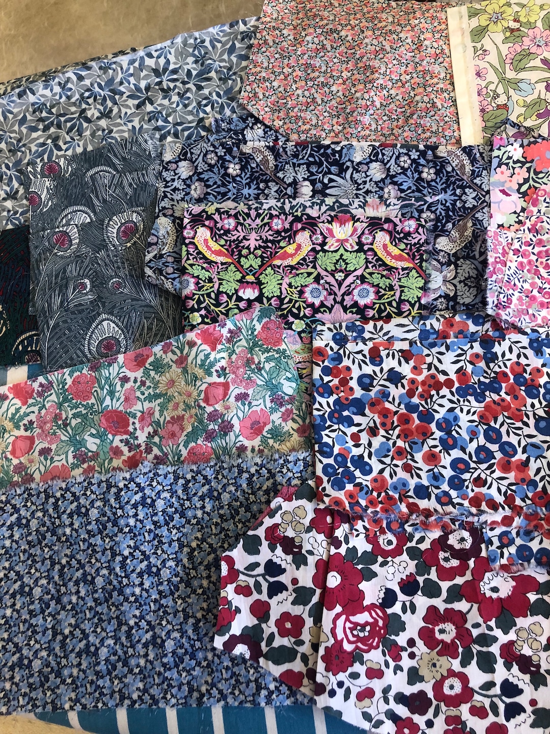 Liberty Fabric Tana Lawn Scraps for Quilting, Crafting, and Mending ...