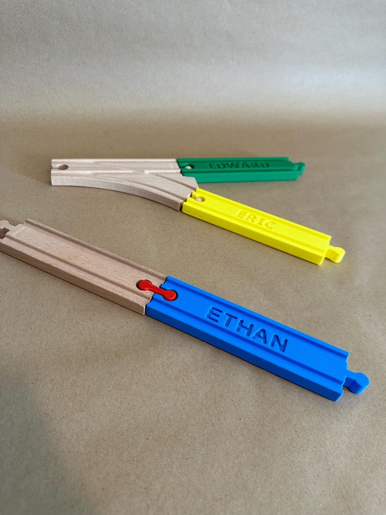 Personalized Track for Wood Train Set | Wooden Trains Accessory ...