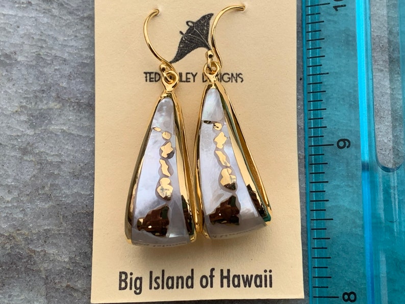 Hawaiian Islands Hoop Earrings. Oahu Maui Kauai and Big - Etsy