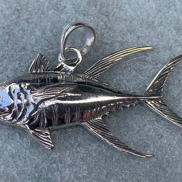 Mens Silver Tuna Necklace - Etsy