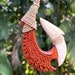 Hawaiian Makau Polynesian Matau Maui Carved Fish Hook Necklace. Bone ...