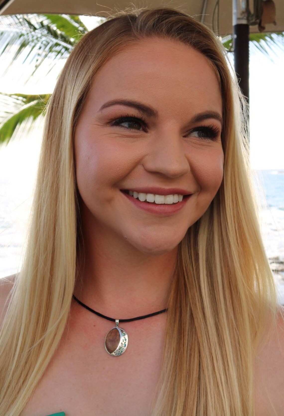 Hawaii Islands Chain Necklace Pendant Small Koa Wood Paua - Etsy