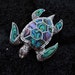 Green Sea Turtle Necklace Pendant. Hawaiian Honu. Sterling Silver ...