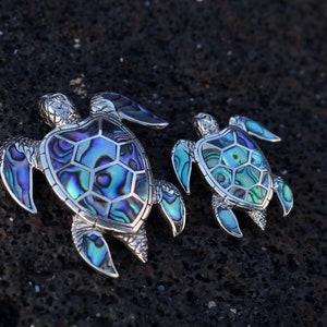 Green Sea Turtle Necklace Pendant. Hawaiian Honu. Sterling Silver ...