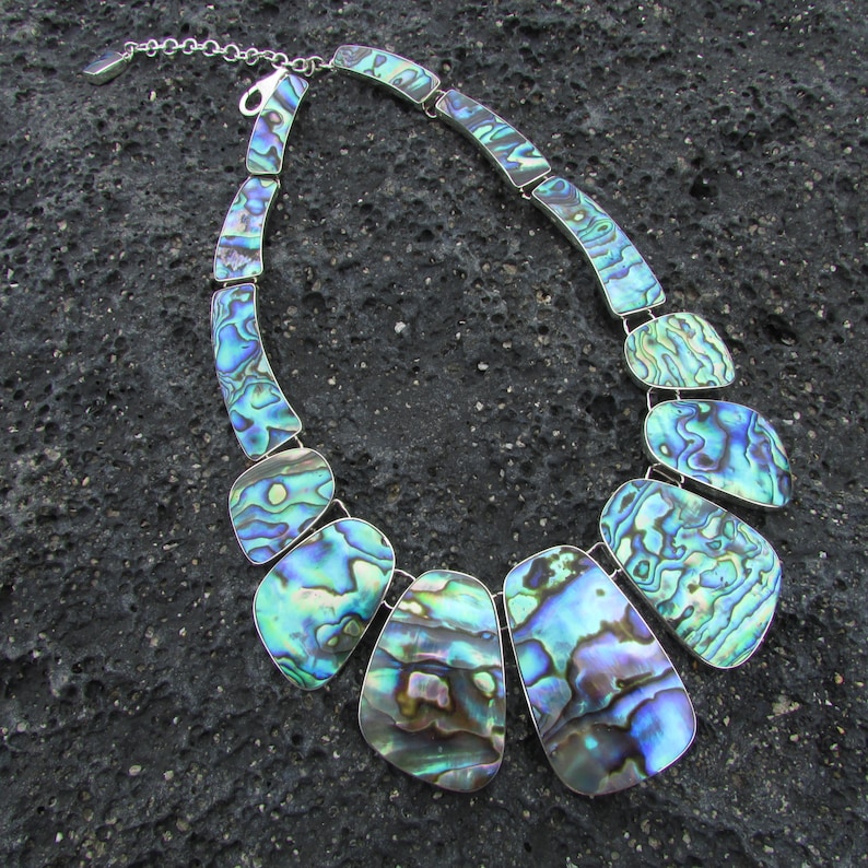 Abalone Paua Shell Necklace Collar - Etsy