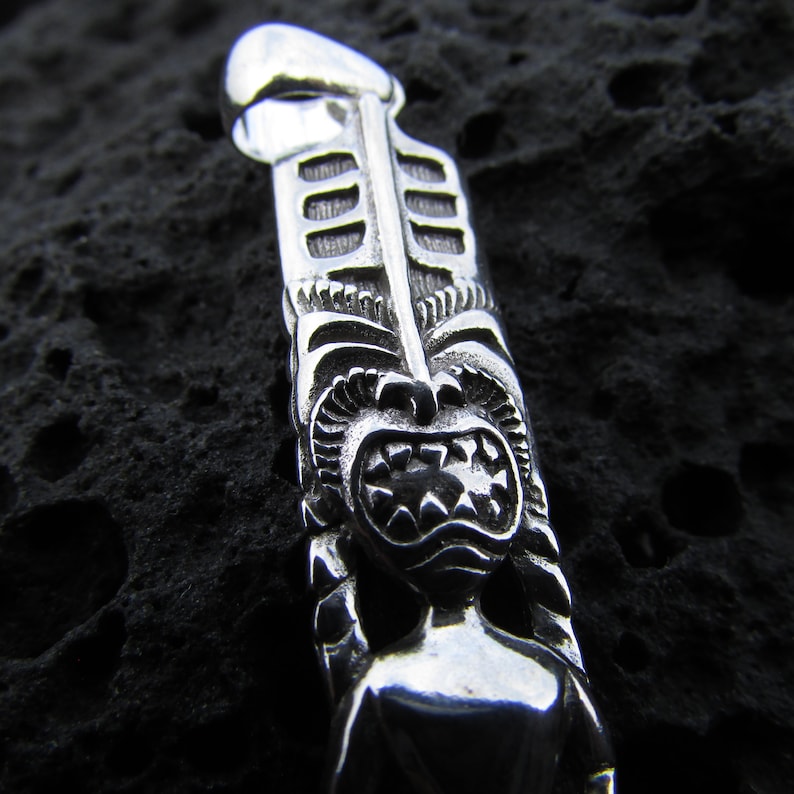 Hawaiian Tribal Tiki Pendant Necklace | Sterling Silver | Gift ...