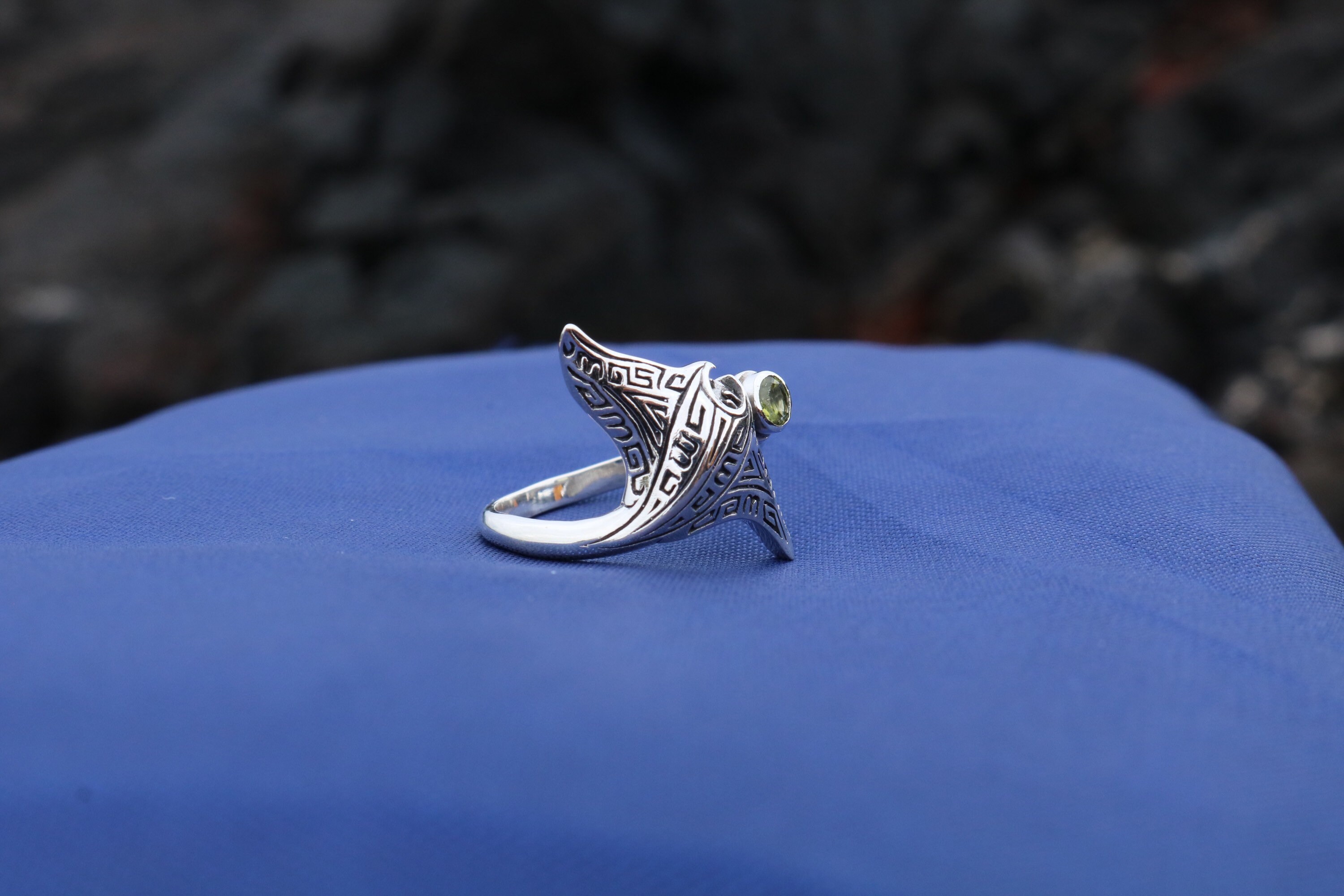 Manta Ray Ring Tribal Polynesian Tattoo Design Hahalua. | Etsy
